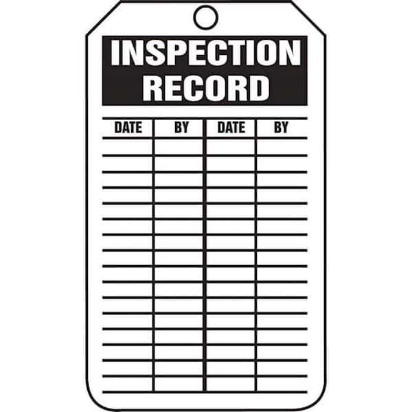 Accident Prevention Tags; Record Tags; Inspection Record - Cole-Parmer