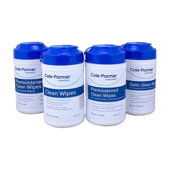 Cole-Parmer® Clean Lab Wipes, Pre-wetted from Cole-Parmer United Kingdom