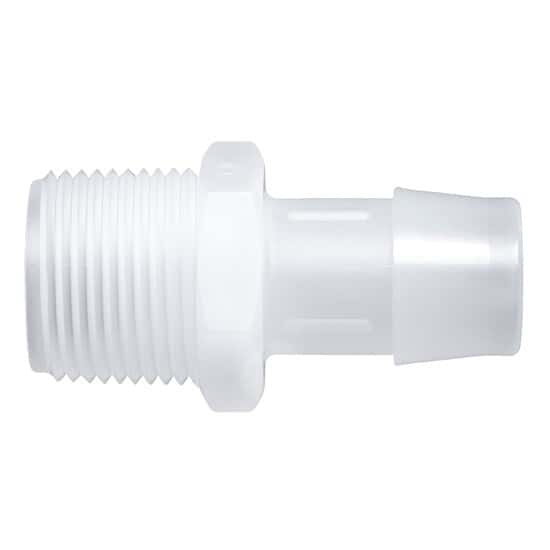 Cole-Parmer® Cleanroom NPT(M) to Hose Barb Fittings, Straight Adapter ...