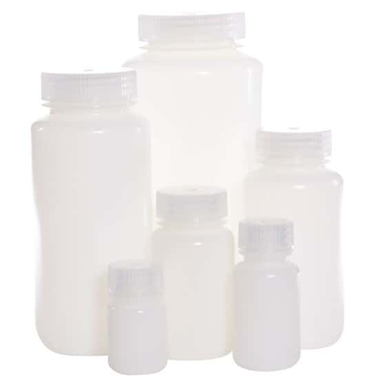 Cole-Parmer® Economy Wide-Mouth Plastic Bottles, HDPE from Cole-Parmer
