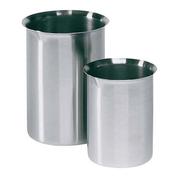 Cole-Parmer® Griffin Low-Form Stainless Steel Beakers with Easy-Pour ...