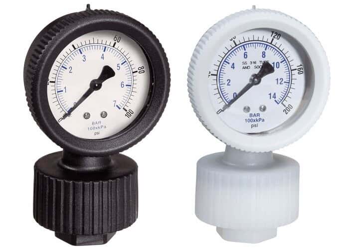 PVDF and PP Mechanical Pressure Gauges - Cole-Parmer