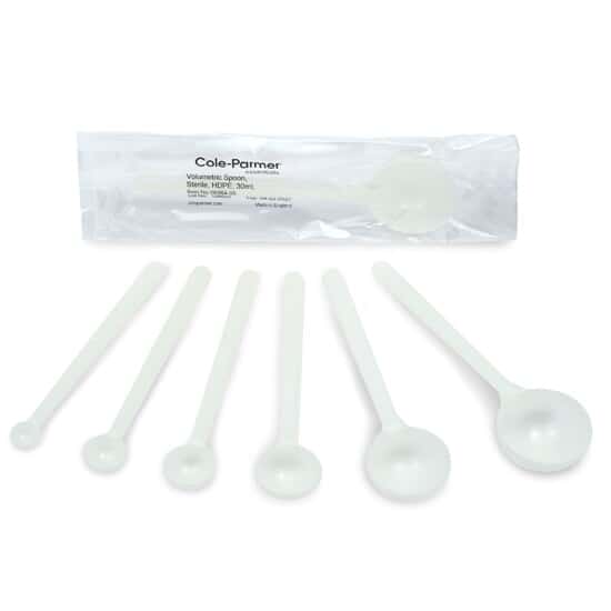 Cole-Parmer® Sterile Volumetric Lab Sampling Spoons, HDPE from Cole ...