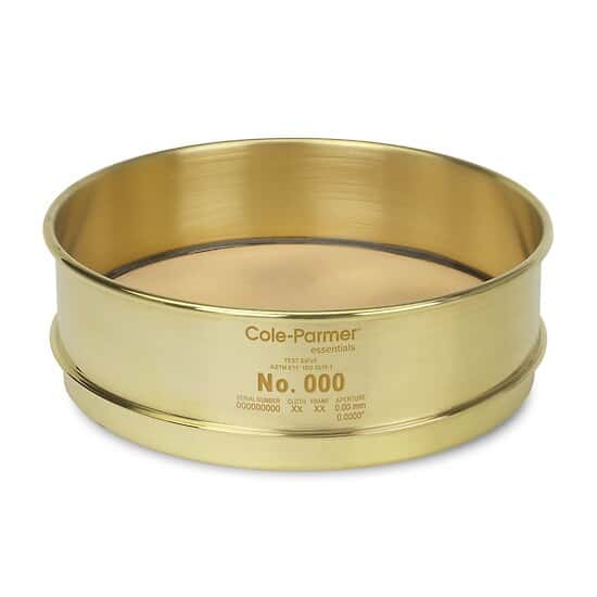 Cole-Parmer Testing Sieves, 8 inch, Brass Frame/Brass Wire - Cole ...