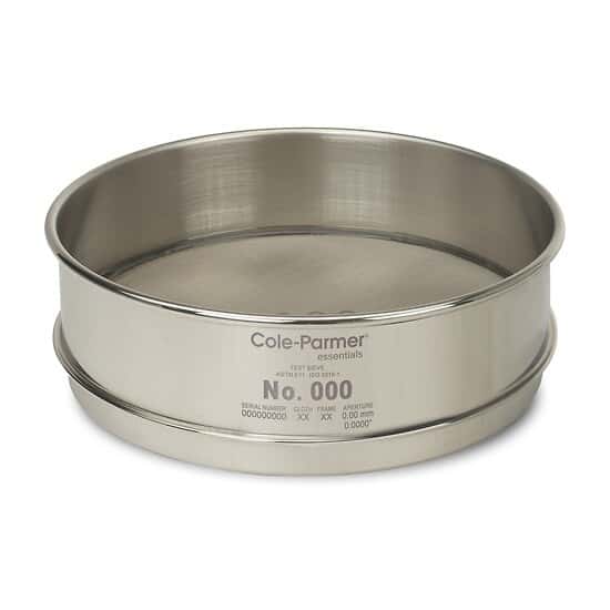 Cole-Parmer® Testing Sieves, Stainless Steel Frame/Stainless Steel Wire ...