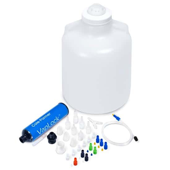 Cole-Parmer® VapLock™ Solvent Waste Kits with Carboy from Cole-Parmer