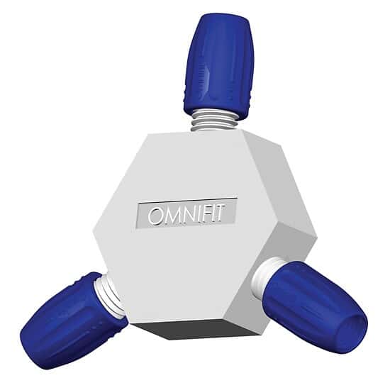 Diba Omnifit® Multiport PTFE Cap System Fittings and Valves - Cole-Parmer