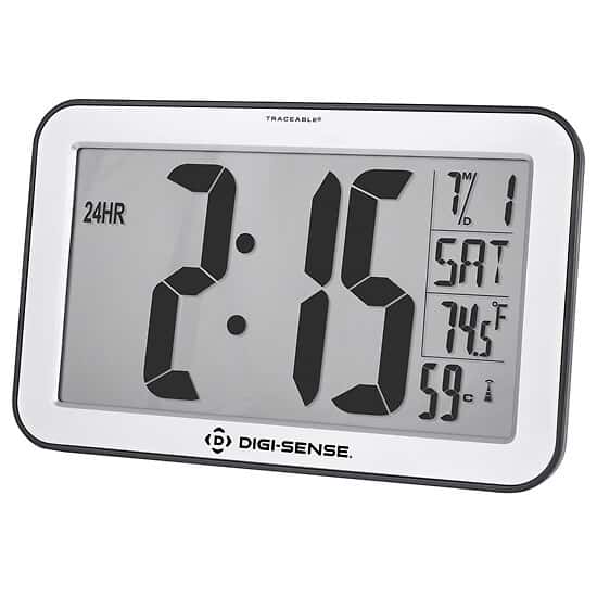 Digi-Sense™ Traceable® Jumbo-Digit Atomic Wall Clocks with Calibration ...