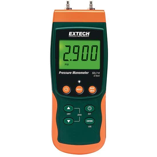 Extech Differential Pressure Manometer wth Data Logging - Cole-Parmer