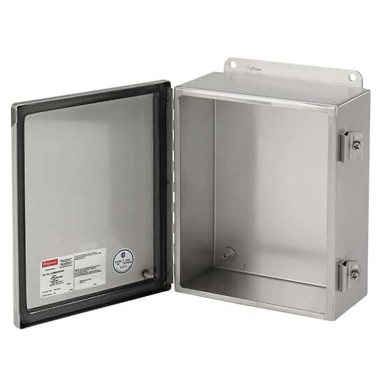 Hoffman Stainless Steel Junction Boxes with Continuous-Hinge and Clamps, Type 4X - Cole-Parmer