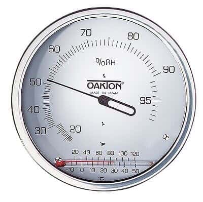 Oakton® Thermohygrometer with Glass Thermometer - Cole-Parmer