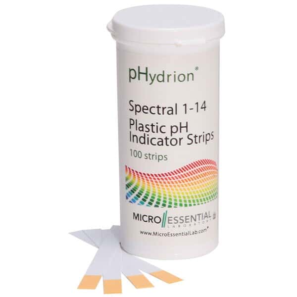 pHydrion Plastic pH Strips in Flip Top Vials - Cole-Parmer