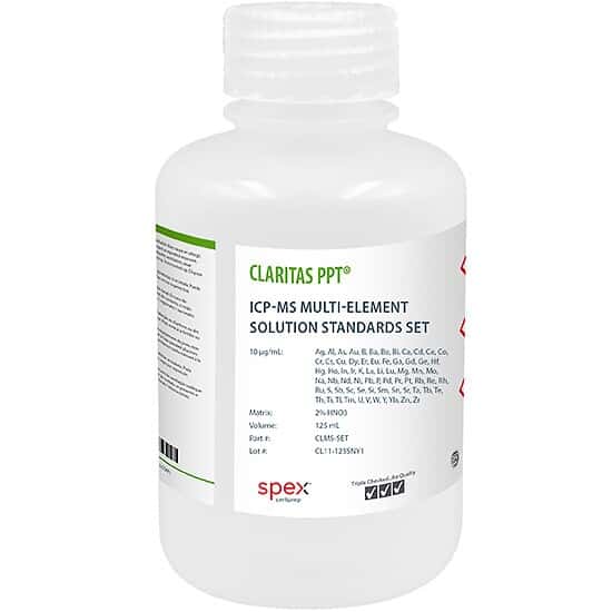 Spex CertiPrep® Claritas PPT® Grade ICP-MS Multi-Element Solution ...