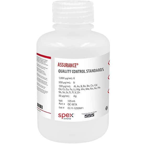 Spex Assurance® Grade Quality Control Standard Sets for AA & ICP from ...