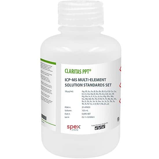 Spex Claritas PPT® Grade ICP-MS Multi-Element Solution Standards Set ...