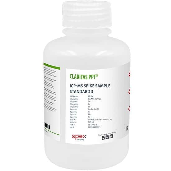 Spex ICP-MS Spike Sample 3 Standard from Cole-Parmer United Kingdom