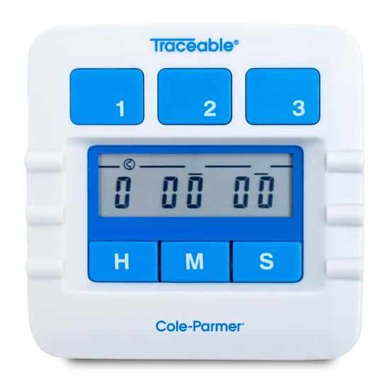 Traceable® Triple-Event Lab Timer with Calibration - Cole-Parmer