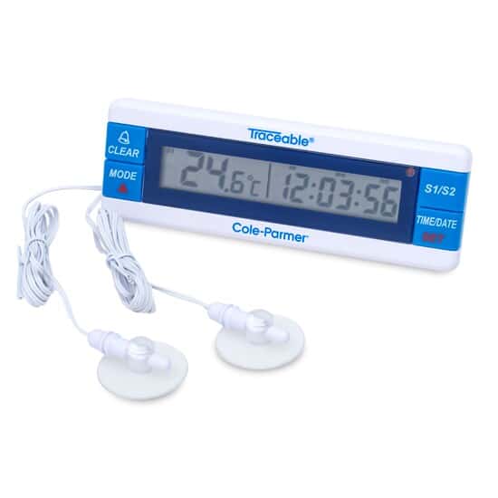 Traceable® Two-Channel Digital Thermometers with Calibration - Cole ...