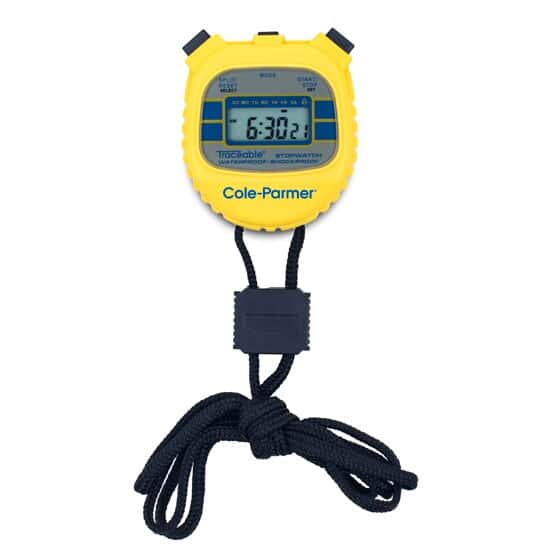 Traceable® Waterproof/Shock-Resistant Stopwatch with Calibration - Cole ...