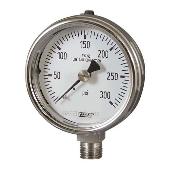 Wika Industrial Stainless Steel Gauges - Type 232.54 - Cole-Parmer